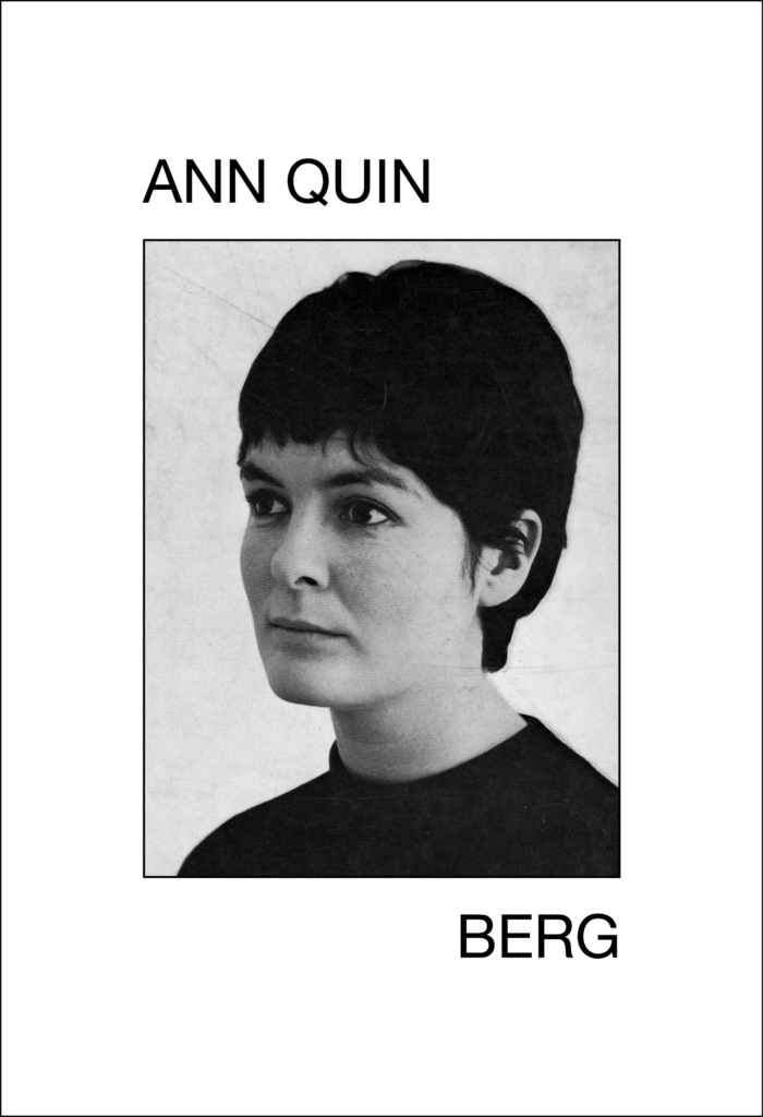 Berg, de Ann Quin – Una reseña literaria cada lunes